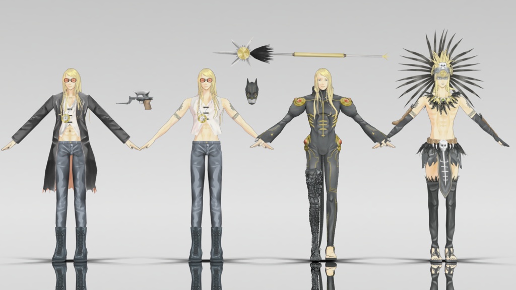 FGO テスカトリポカMMDモデル 全再臨 - 野生式MMD/zero~ぶ～すと屋 - BOOTH