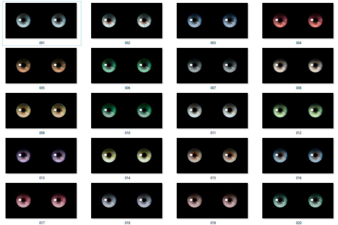 [VRoid] Realistic Eye Texture - 20 Colour - malroid - BOOTH
