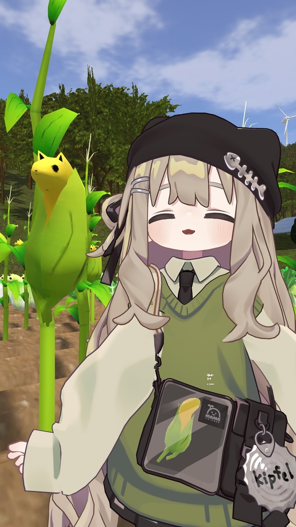 【無料/Free】キプフェルちゃんのバッグにAkyoを詰め込むやつ / Akyo in the Kipfel's Bag - 飽きてないアキ - BOOTH