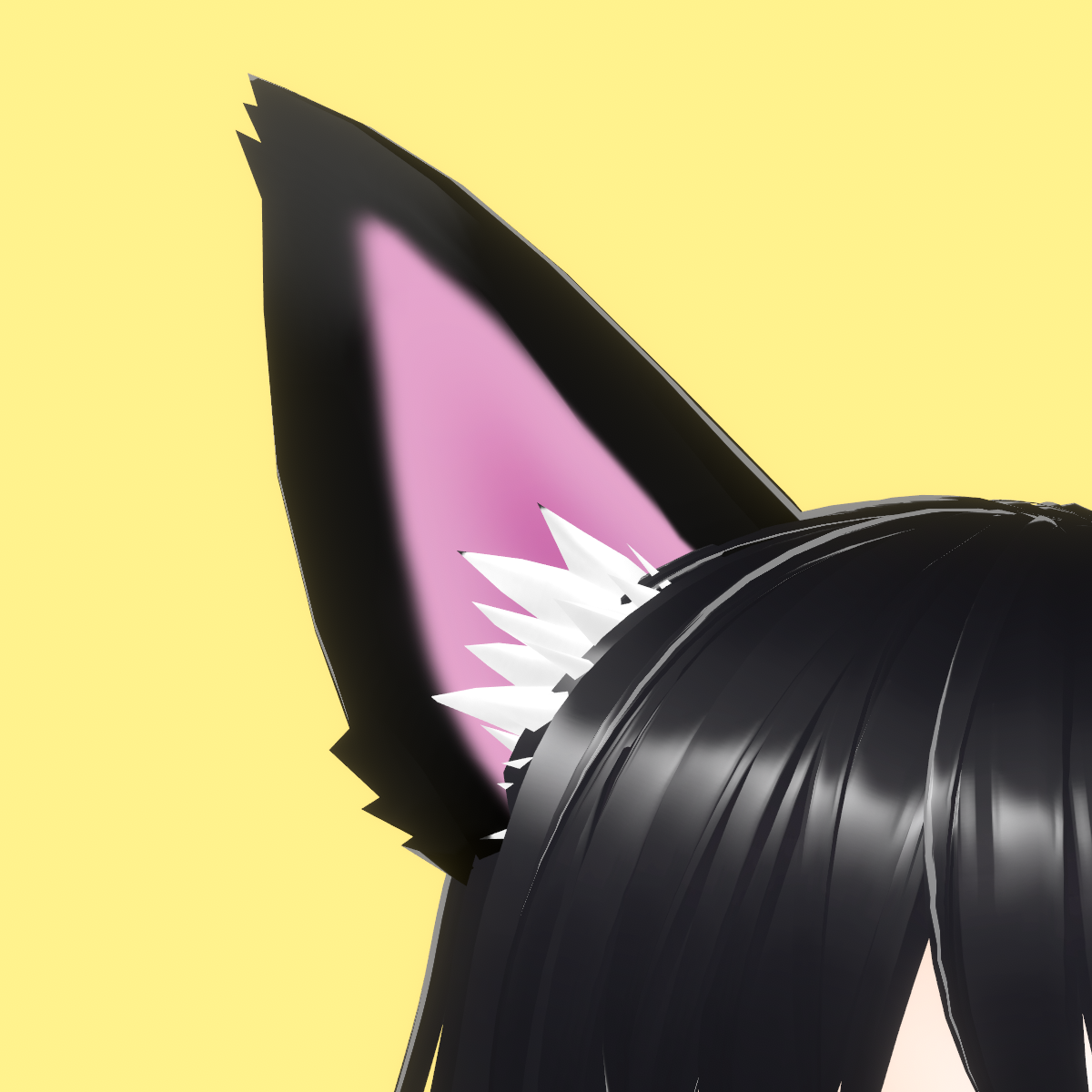 【VRoid Stable Ver】Black cat ears texture - LUK4 - BOOTH