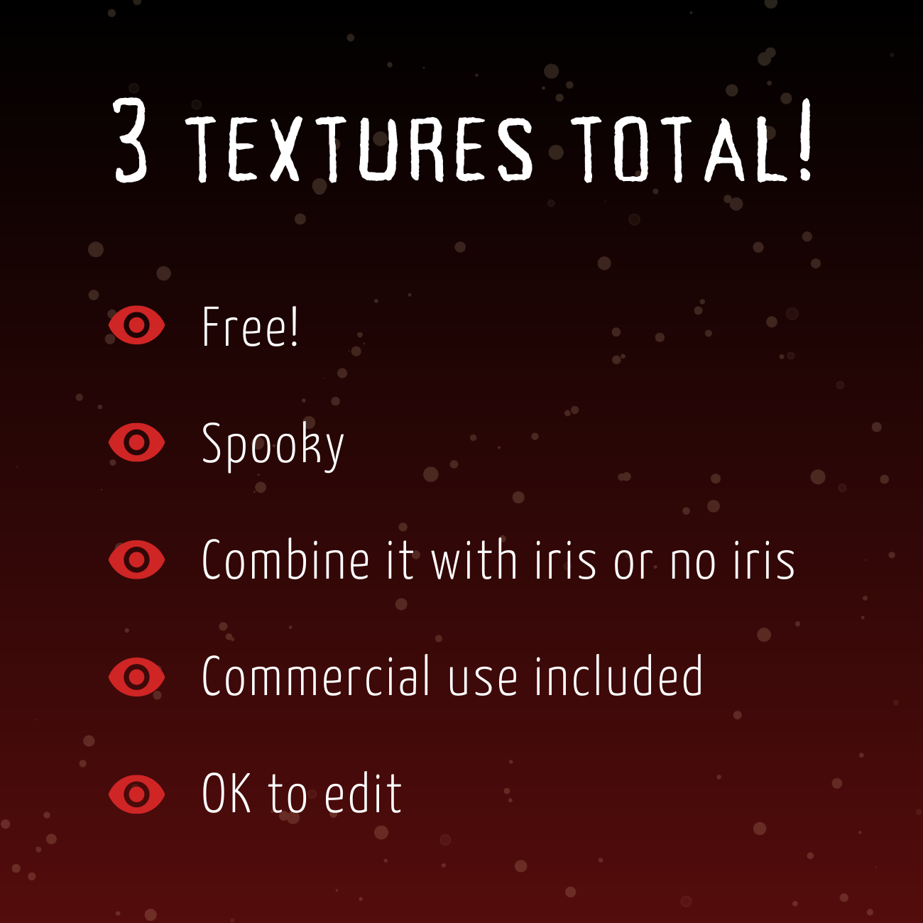 【VRoid Stable Ver】 Red Scleras set FREE! - LUK4 - BOOTH