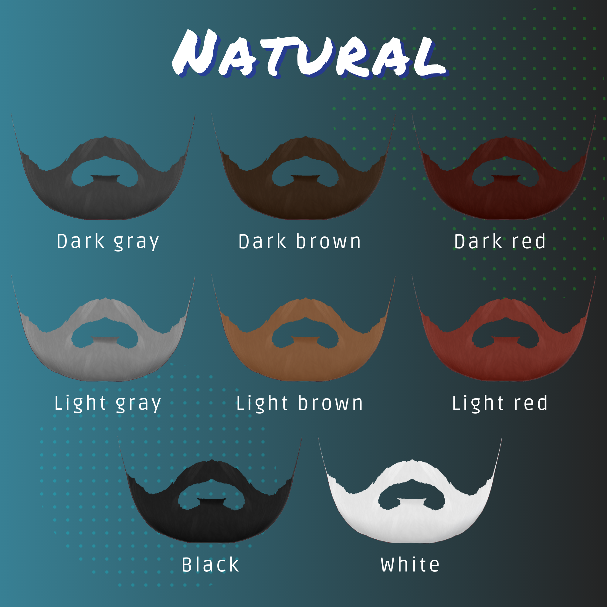 【VRoid】 Beard semi-realistic texture set - LUK4 - BOOTH