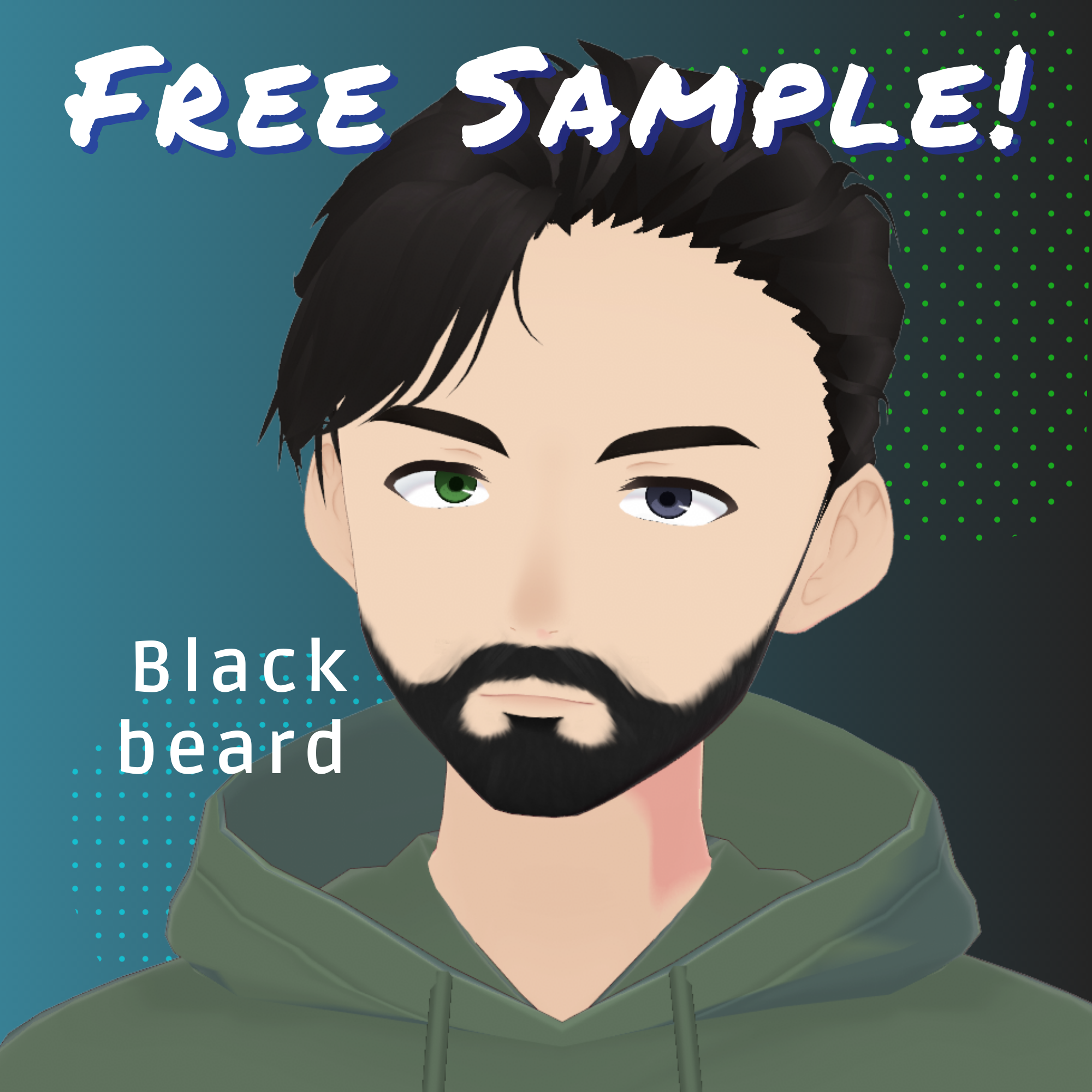 【VRoid】 Beard semi-realistic texture set - LUK4 - BOOTH