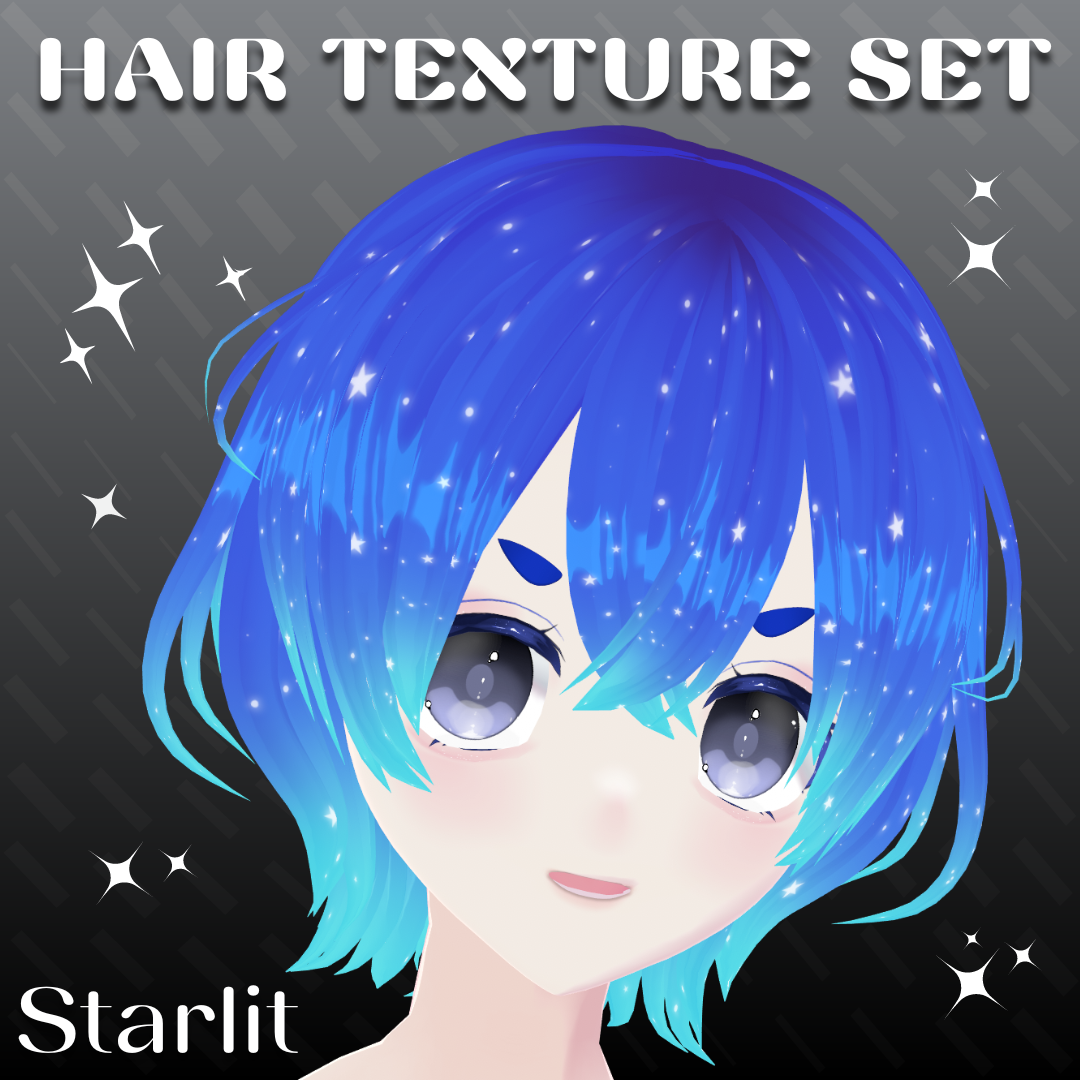 【VRoid Stable Ver】 Hair texture set ~Starlit~ - LUK4 - BOOTH
