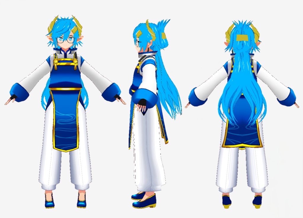 オリジナルVRMモデル 05 「蒼流」 - rinrinillust - BOOTH