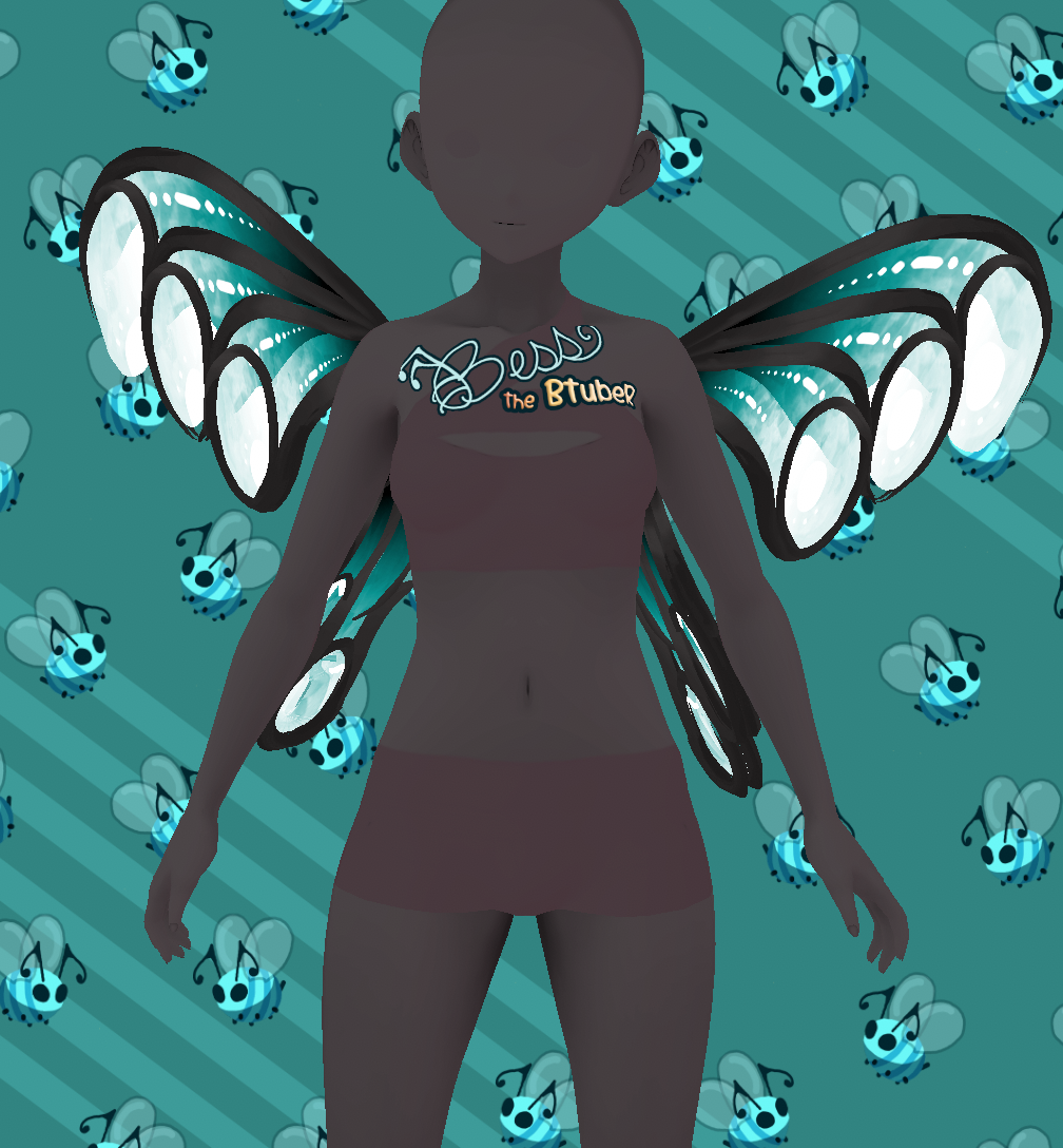 CCS Fairy Wings Alpha Side Accessory VROID - BesstheBtuber - BOOTH
