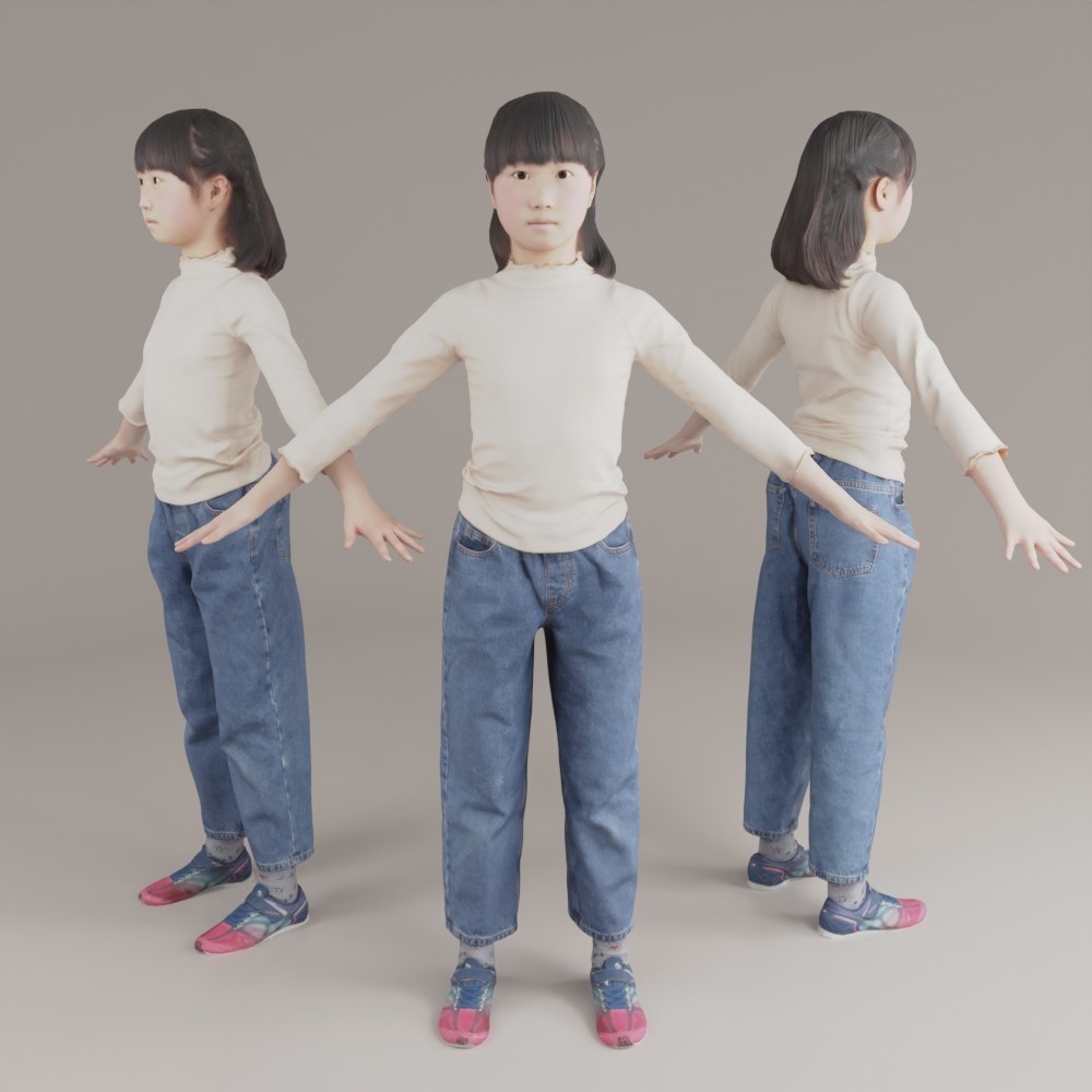 VRMリアル小学生女の子3Dアバター【VRChat/Cluster】259_Suzu - 龍ポリゴン - BOOTH