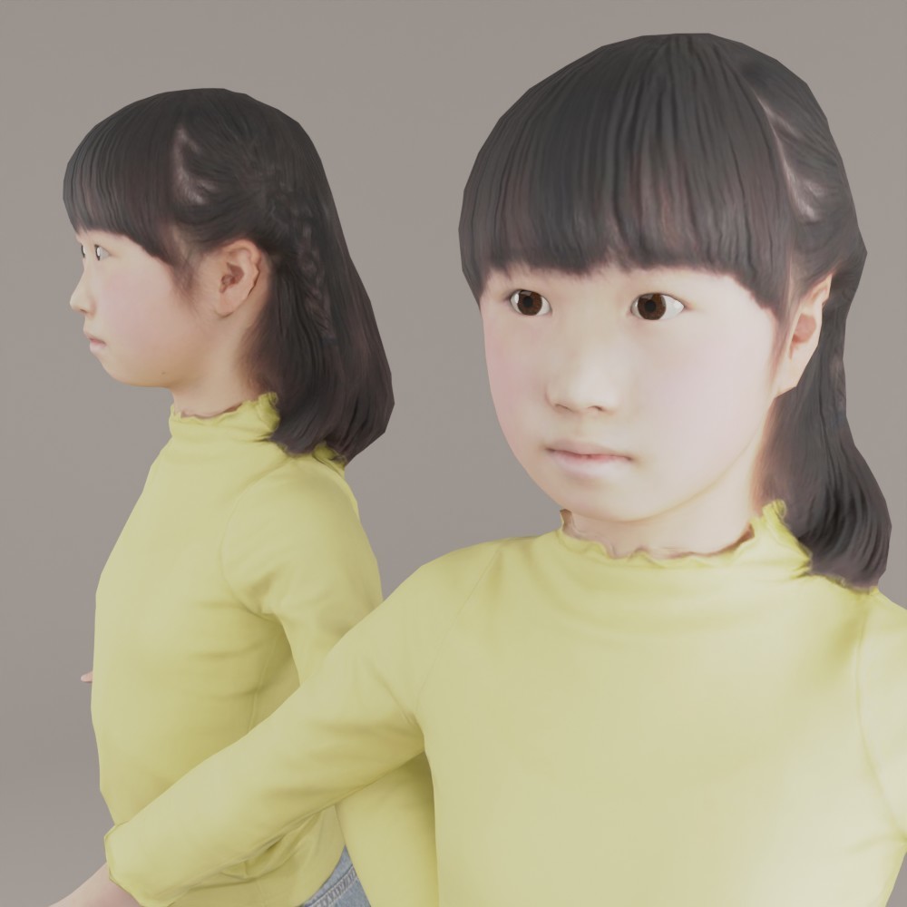 VRMリアル小学生女の子3Dアバター【VRChat/Cluster】259_Suzu - 龍ポリゴン - BOOTH