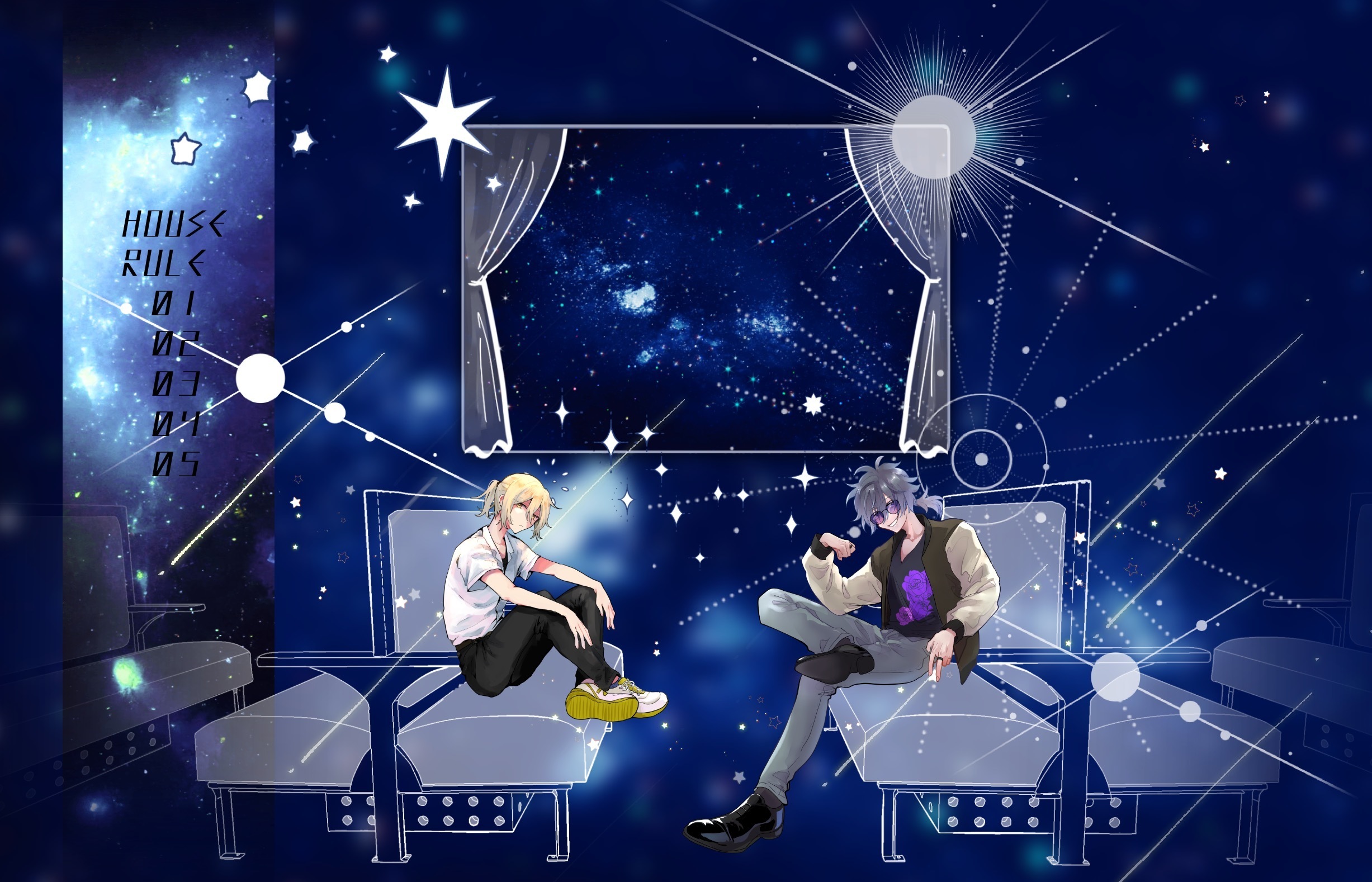 【投げるだけの部屋zip】流れ星と銀河のお部屋【apng】 - 黒猫の額 - BOOTH