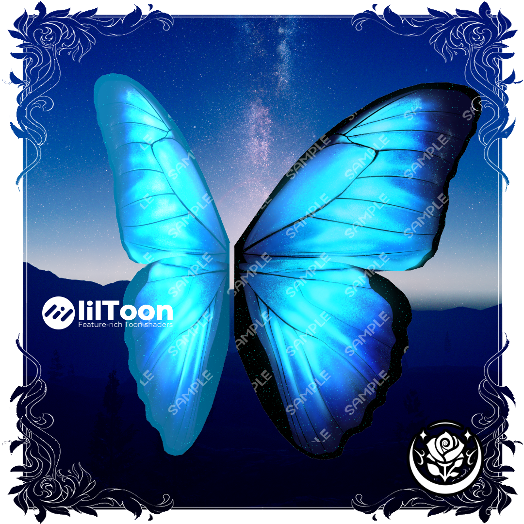 蒼光蝶羽/Morpho butterfly wing #NeRosaVRC - NeRosa - BOOTH