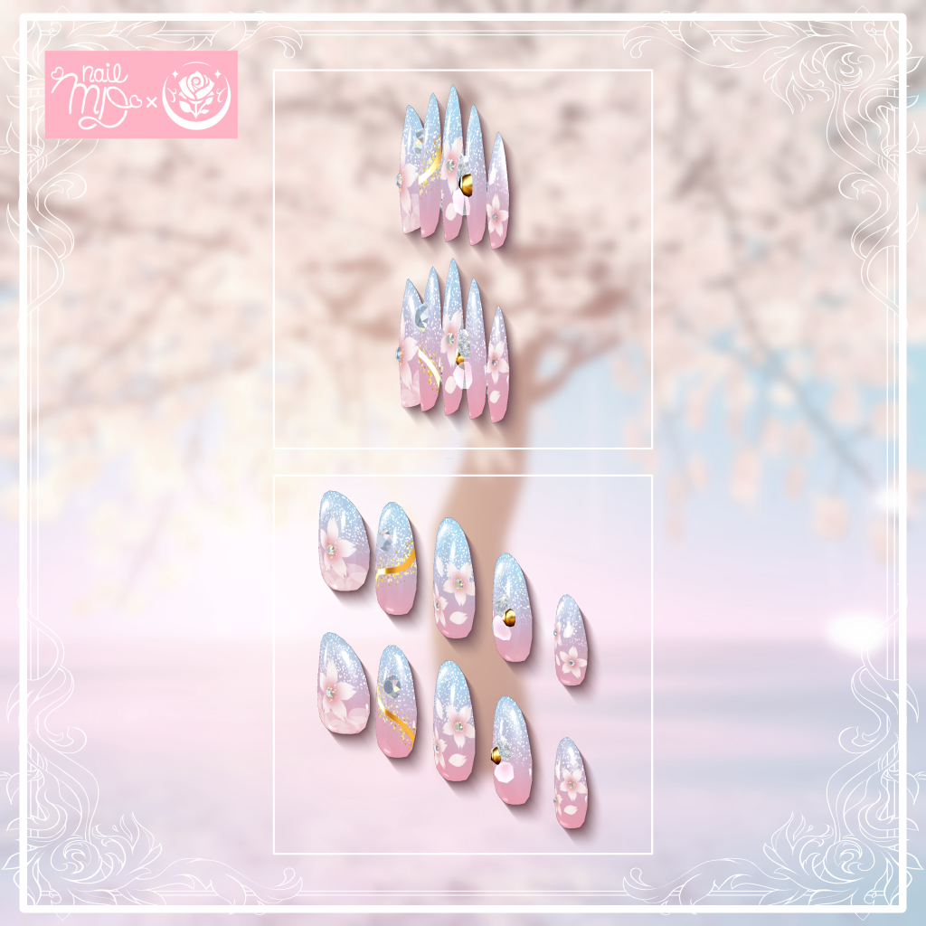 【VRChat想定】桜ネイル/SAKURA nail tips「MDollnail対応」#NeRosaVRC - NeRosa - BOOTH