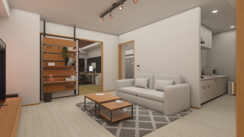 3Dモデル [2DK Room] - ねこやま君 - BOOTH