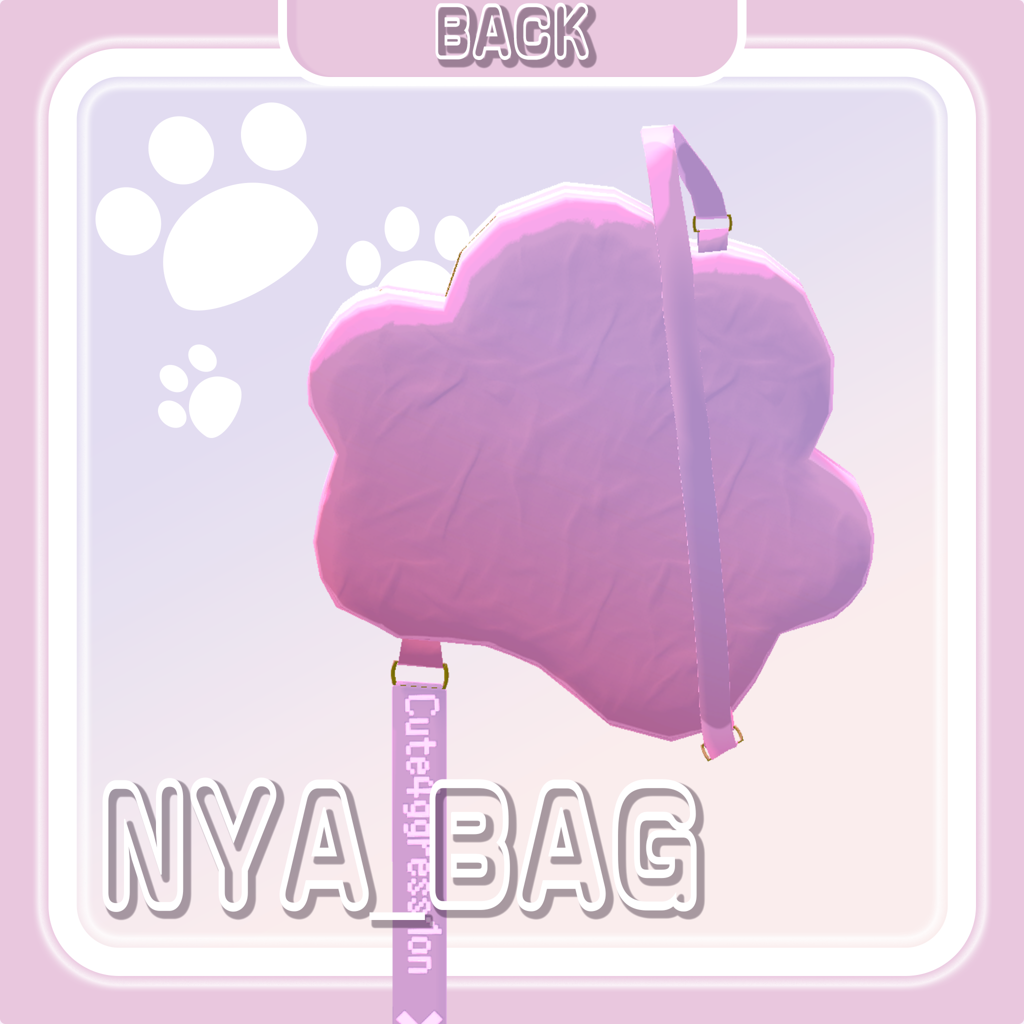 【VRCAccessory】NYA_BAG/にゃんこバッグ - Cute4ggress1on - BOOTH
