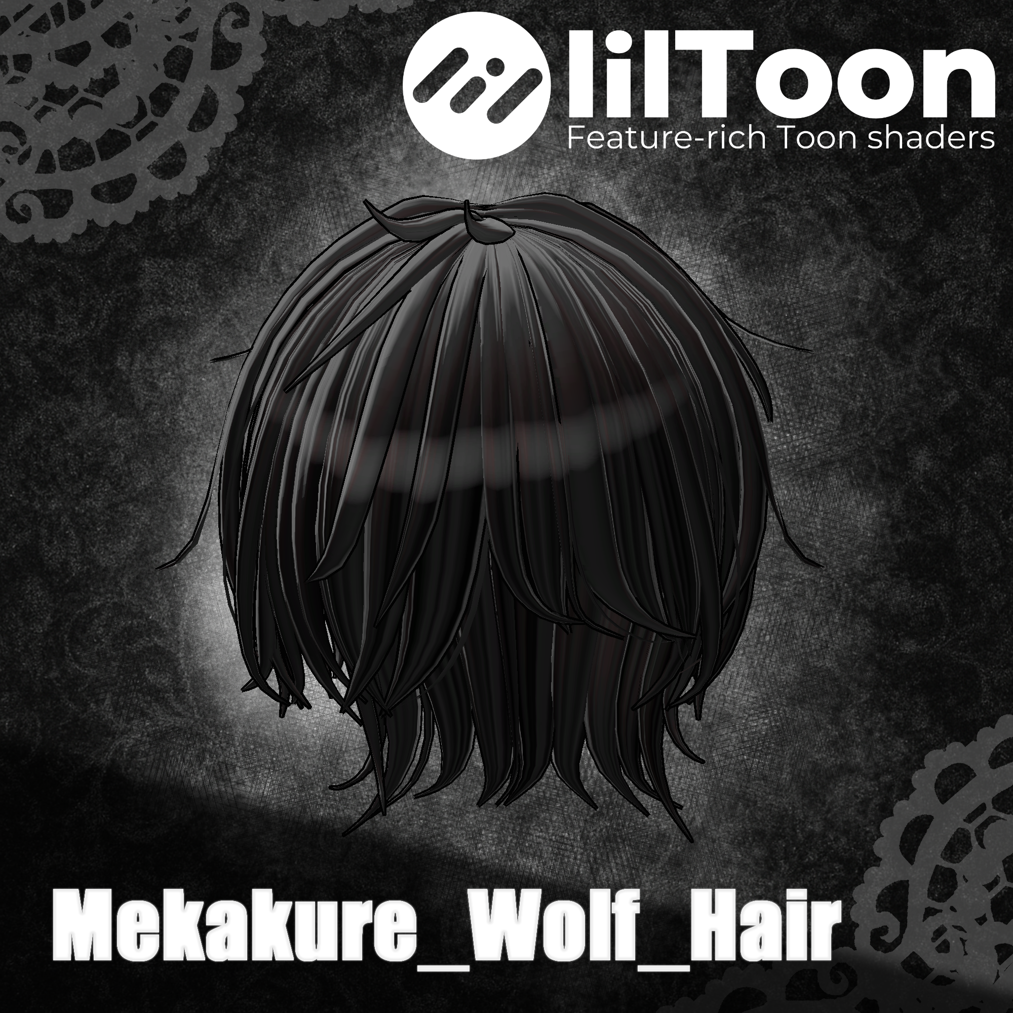 Mekakure_Wolf_Hair【VRC-Hair】 - Cute4ggress1on - BOOTH