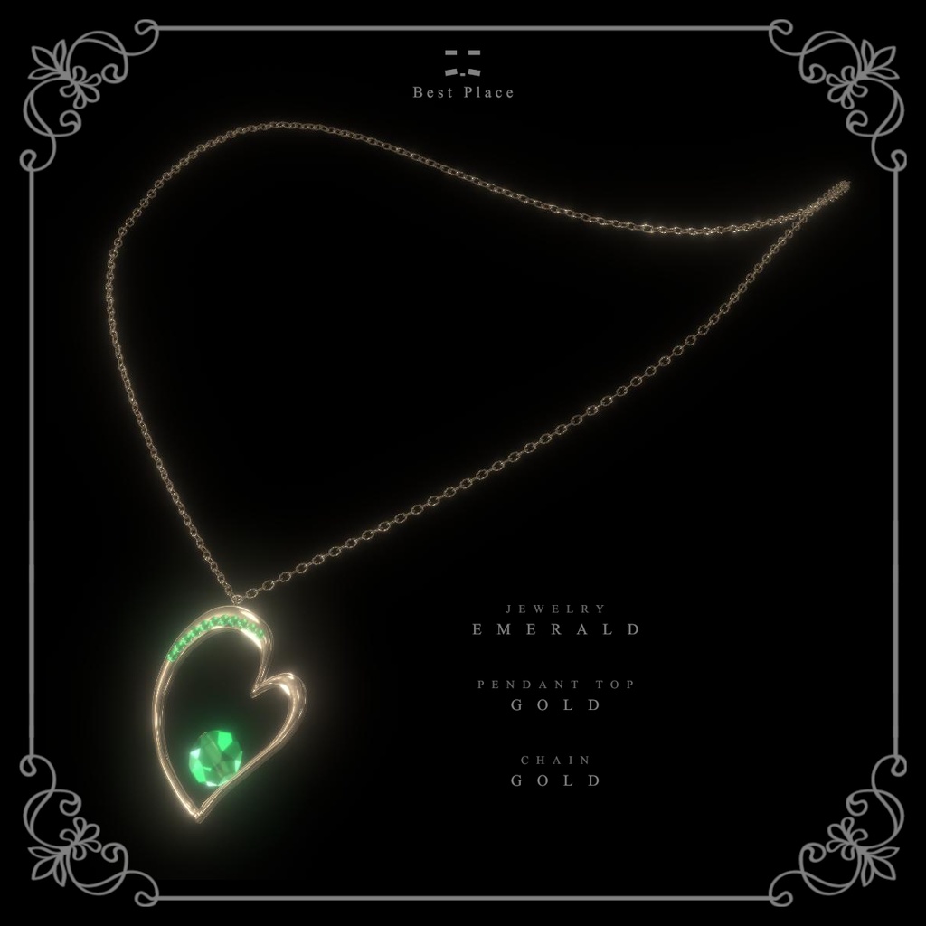 【VRChat】Hearty necklace FBX unitypackage (Shape key+) - Best Place - BOOTH
