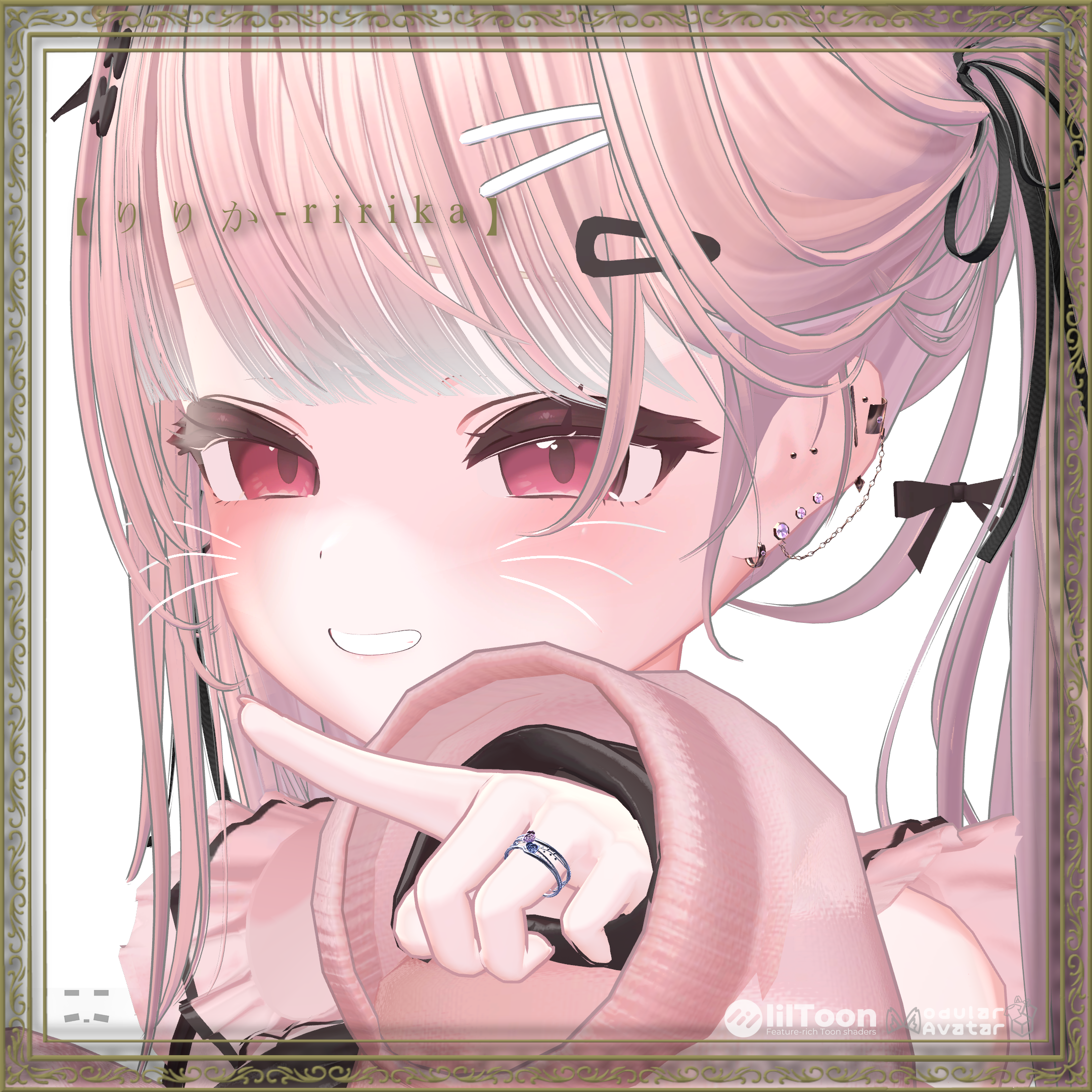 💍VRChat accessory💍 🌹Twin Rose🌹【10Color×5Color 20Avatar対応】 - Best Place ...