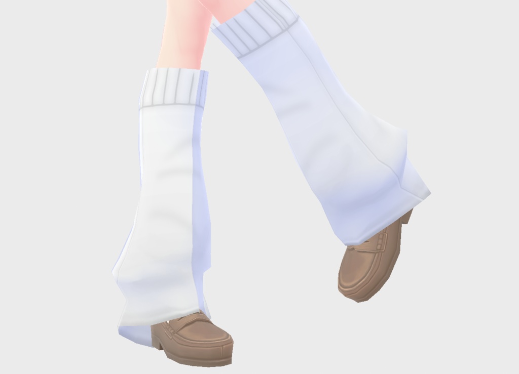 [FREE!] Black and white leg warmers for VRoid! Pack of 3 (Shoes NOT ...