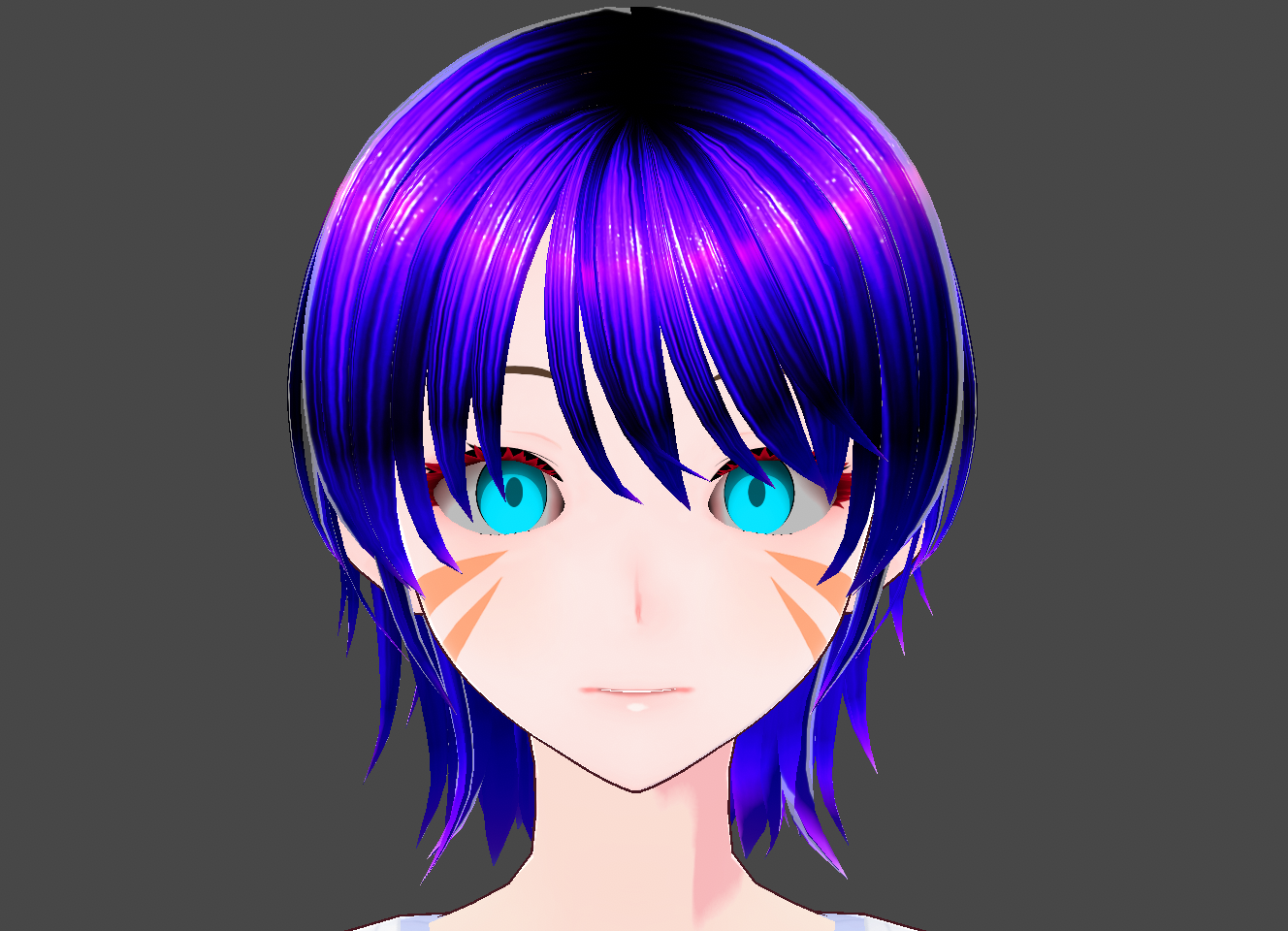 High Quality Anime Intense Purplish Cosmic Blue Colored Hair Texture ...
