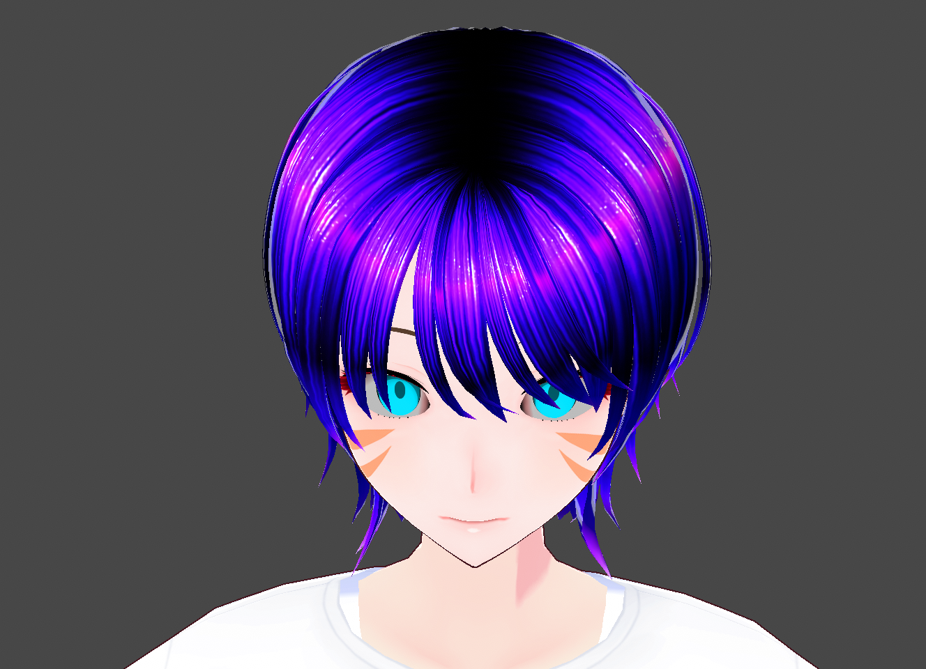 High Quality Anime Intense Purplish Cosmic Blue Colored Hair Texture ...