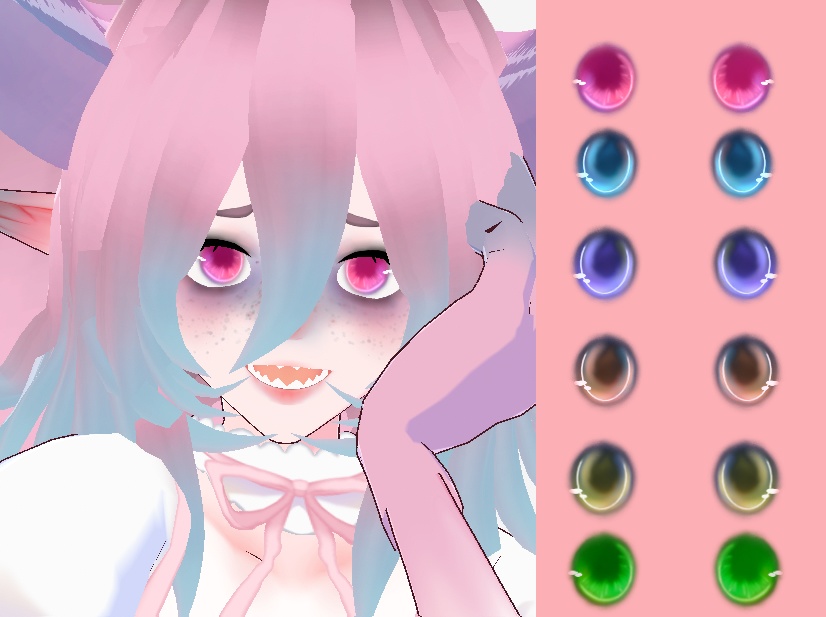 VROID CUTE EYES TEXTURES [PNG FILES] - crowsynth - BOOTH