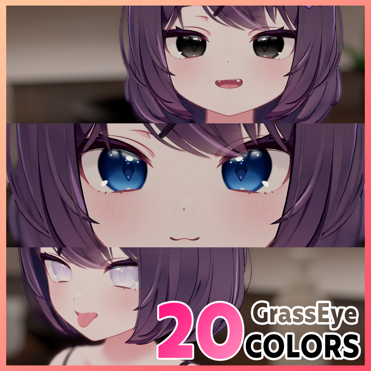【ショコラ専用】👀Grass Eye Texture 20colors ＋ Emi Mask - Nenelle's Den - BOOTH
