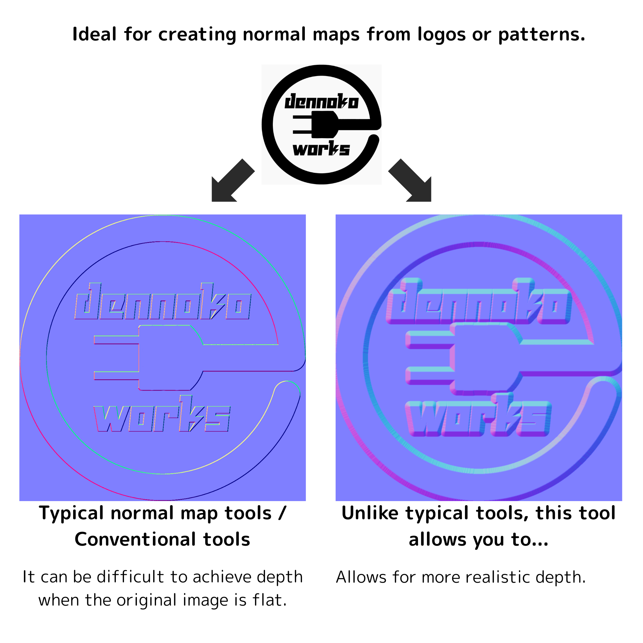 【English version】Normal map generator - dennokoworks - BOOTH