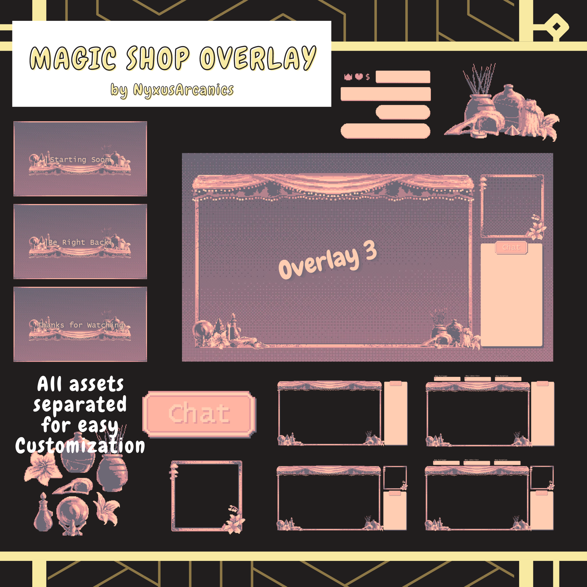 Magic Shop Stream Overlay | マジック ショップ ストリーム オーバーレイ - NyxusArc - BOOTH