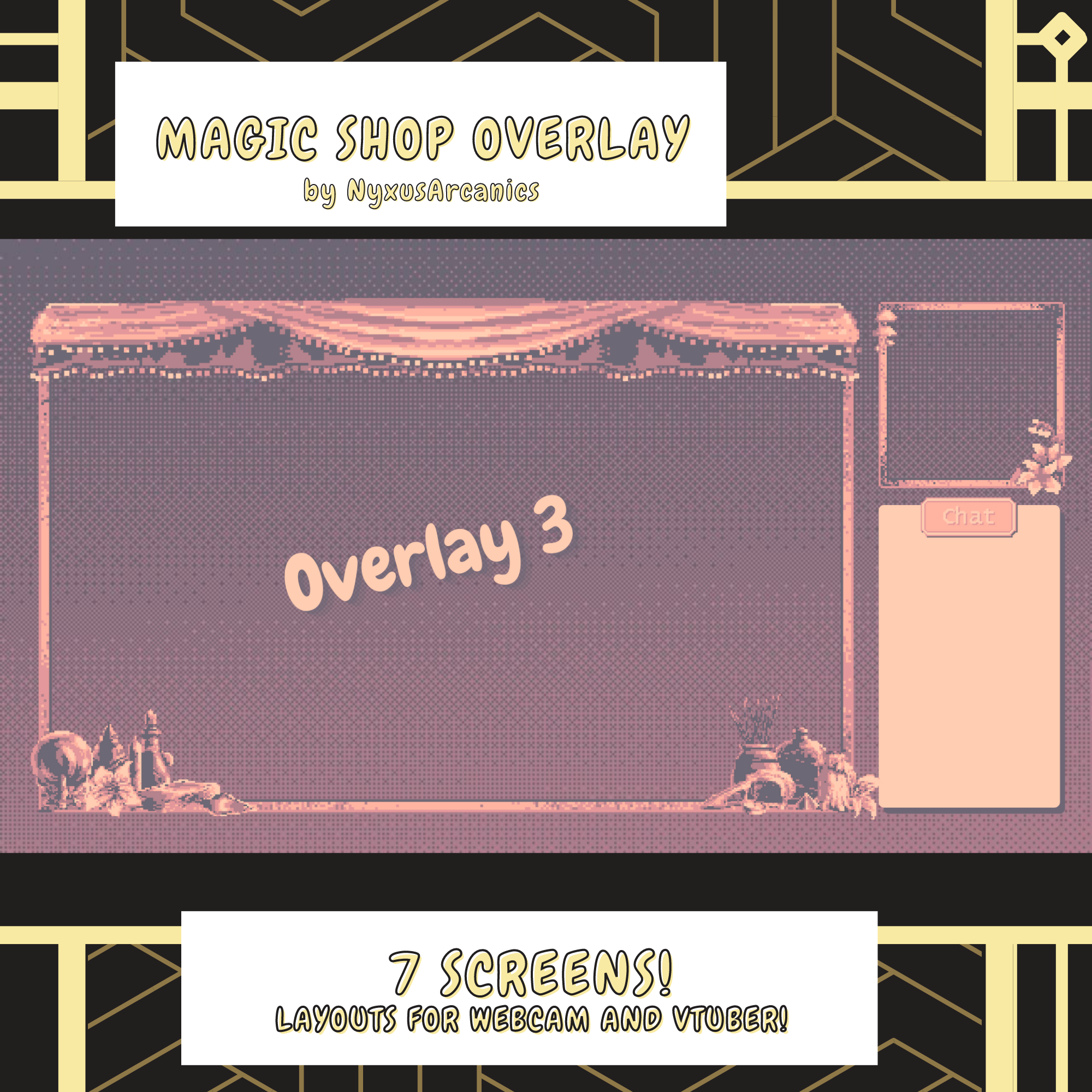 Magic Shop Stream Overlay | マジック ショップ ストリーム オーバーレイ - NyxusArc - BOOTH