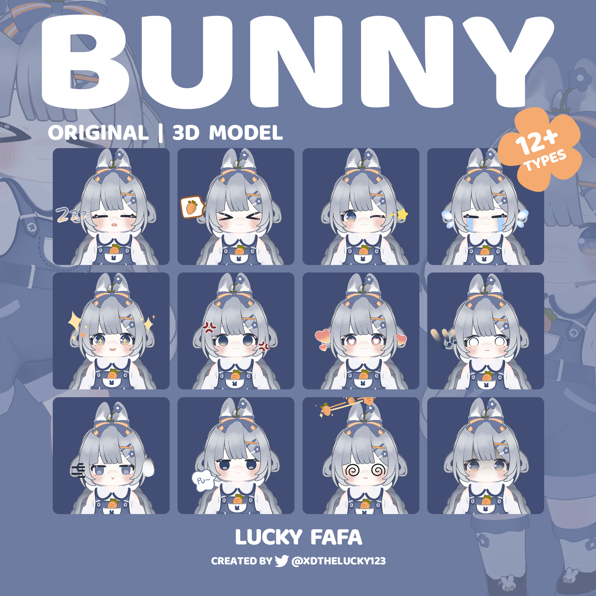 【BUNNY】VRChat向オリジナル3Dモデル#lucky3D - LUCKY FAFA - BOOTH