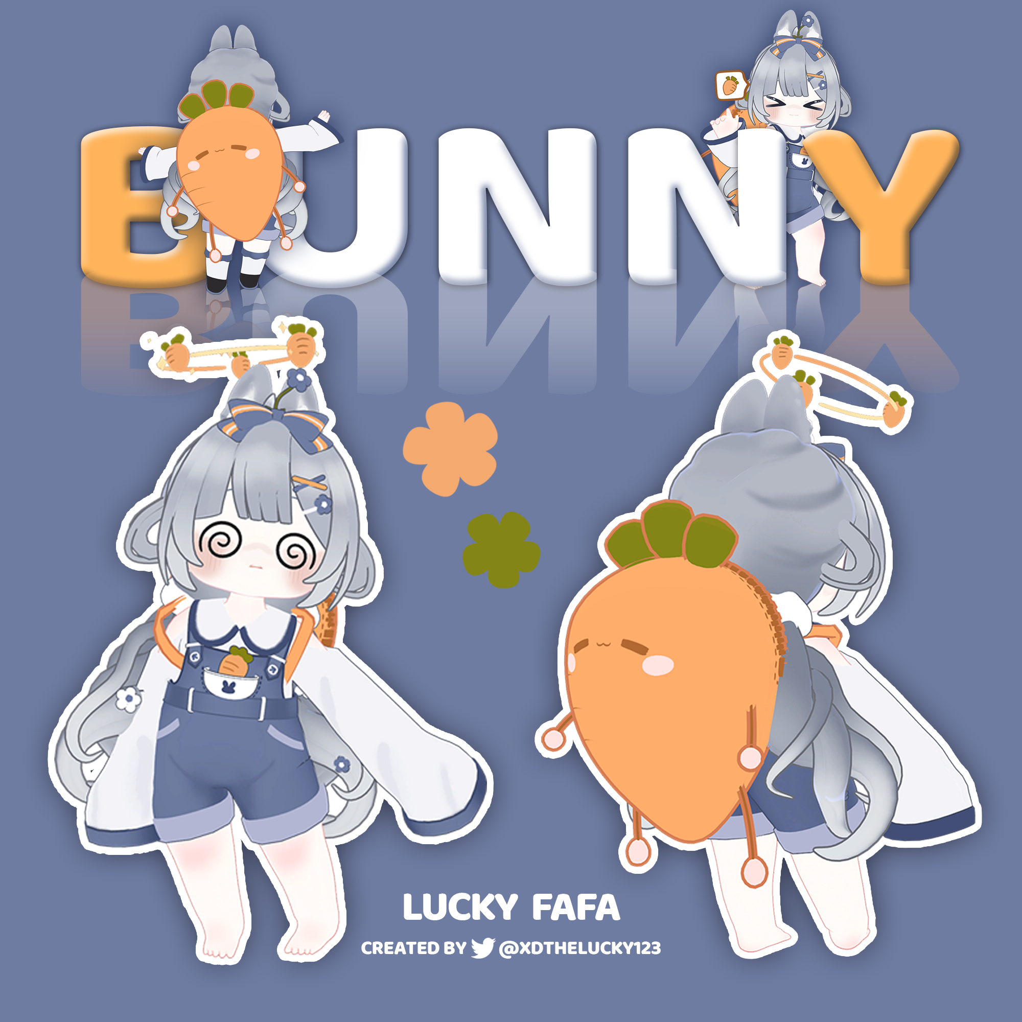 【BUNNY】VRChat向オリジナル3Dモデル#lucky3D - LUCKY FAFA - BOOTH