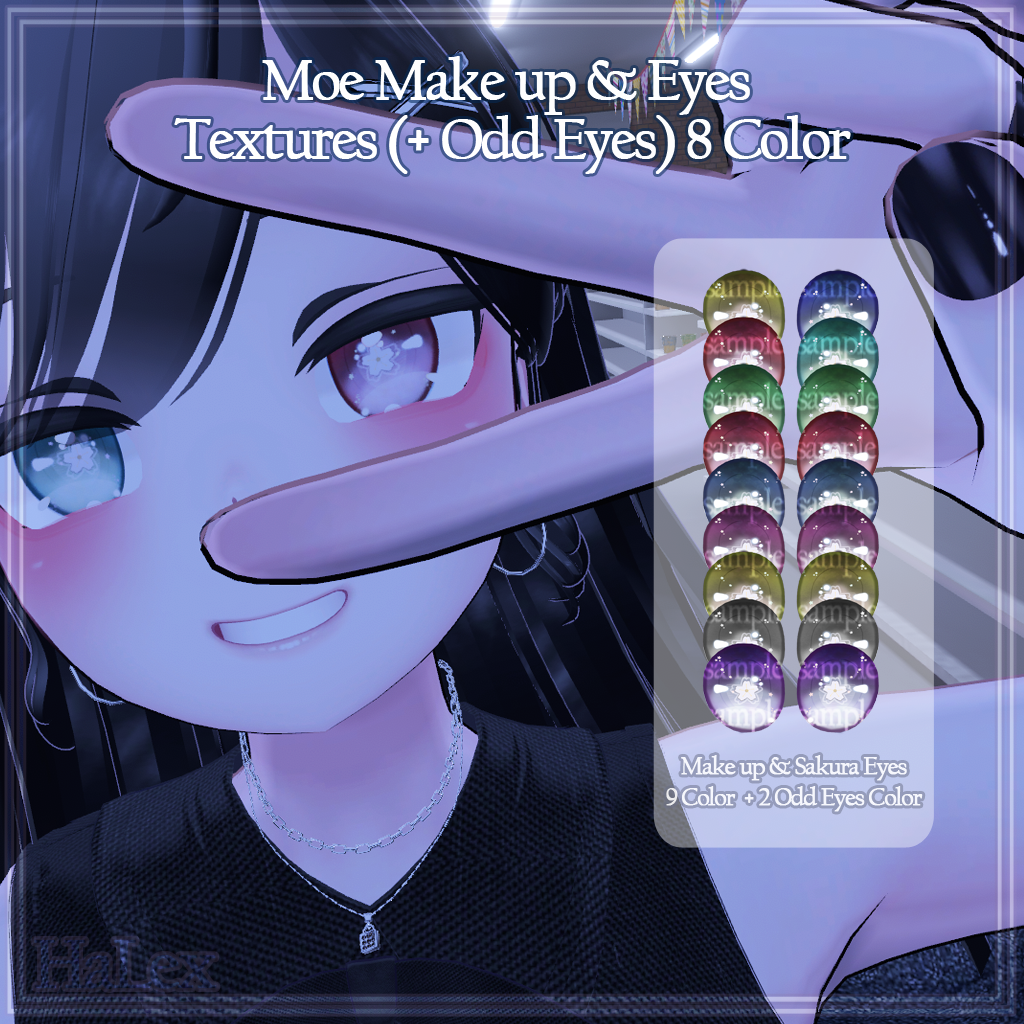 「萌 専用」 Moe Make up & Sakura Eyes Textures (+Odd Eyes) 11 Color - Halex ...