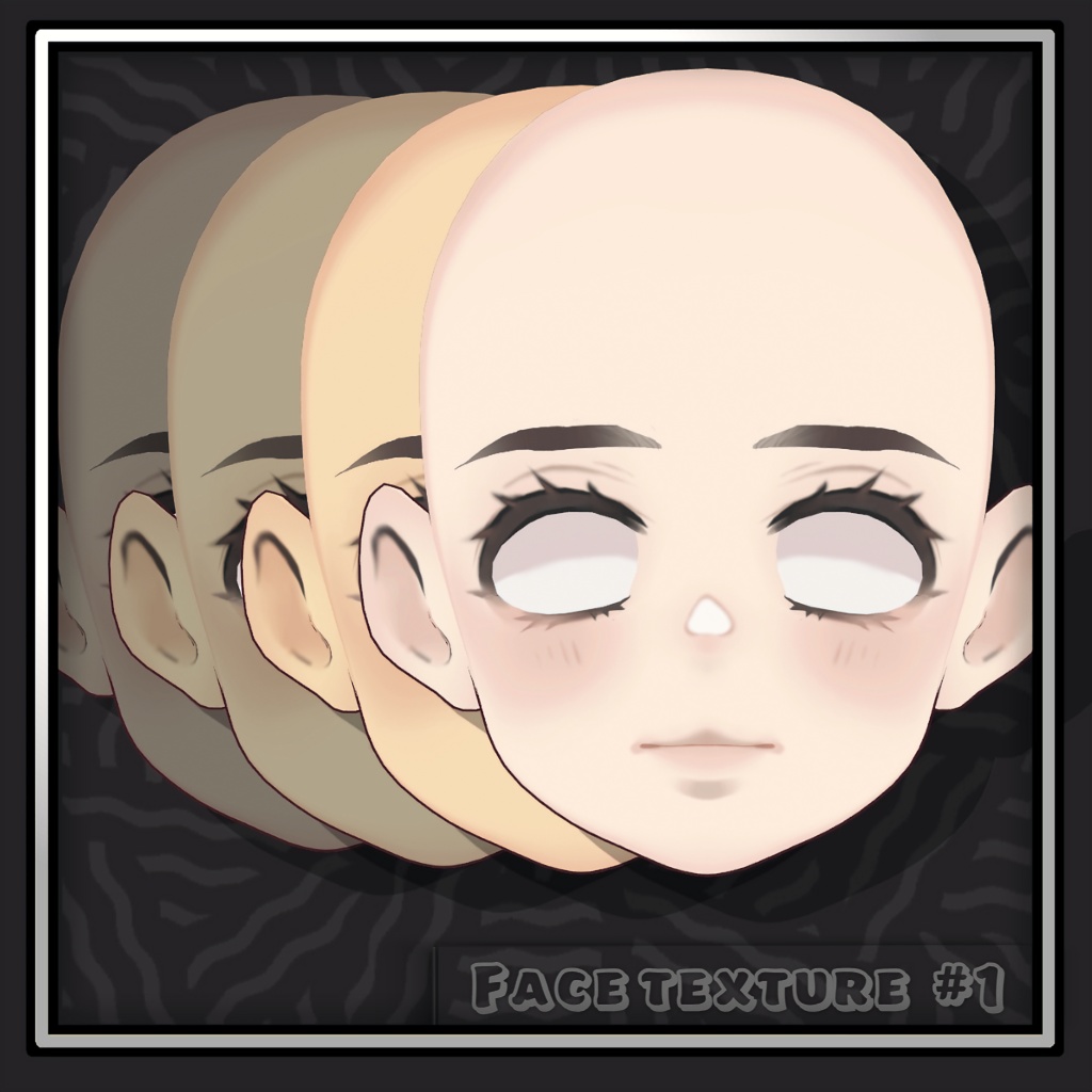 | 𝐕𝐑𝐎𝐈𝐃 | Full Face Texture #1 (+Eyebrows,Eyeliner) - Fanchski - BOOTH