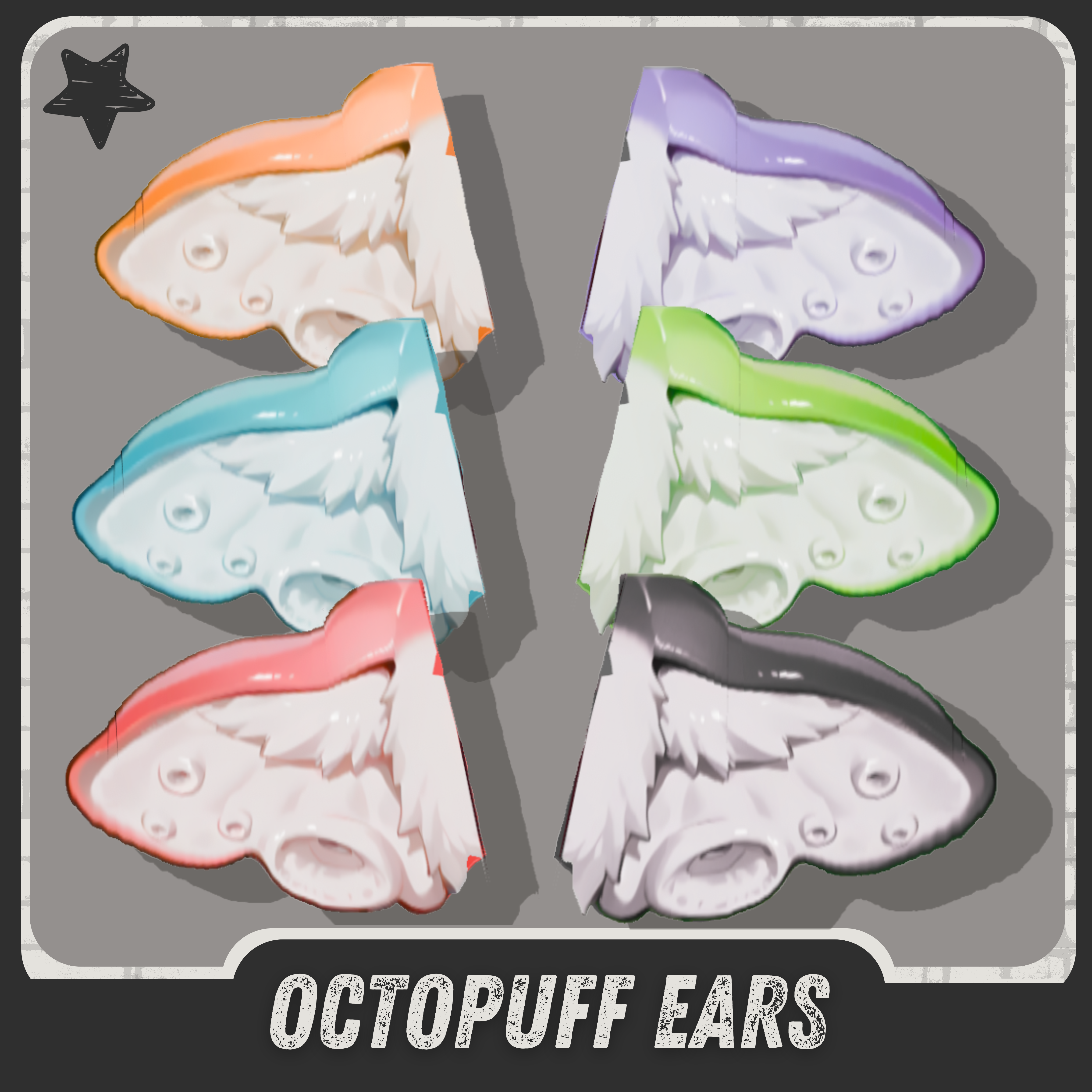 | 𝐕𝐑𝐎𝐈𝐃 | 𝐑𝐄𝐂𝐎𝐋𝐎𝐑𝐀𝐁𝐋𝐄 Octopuff ears - Fanchski - BOOTH