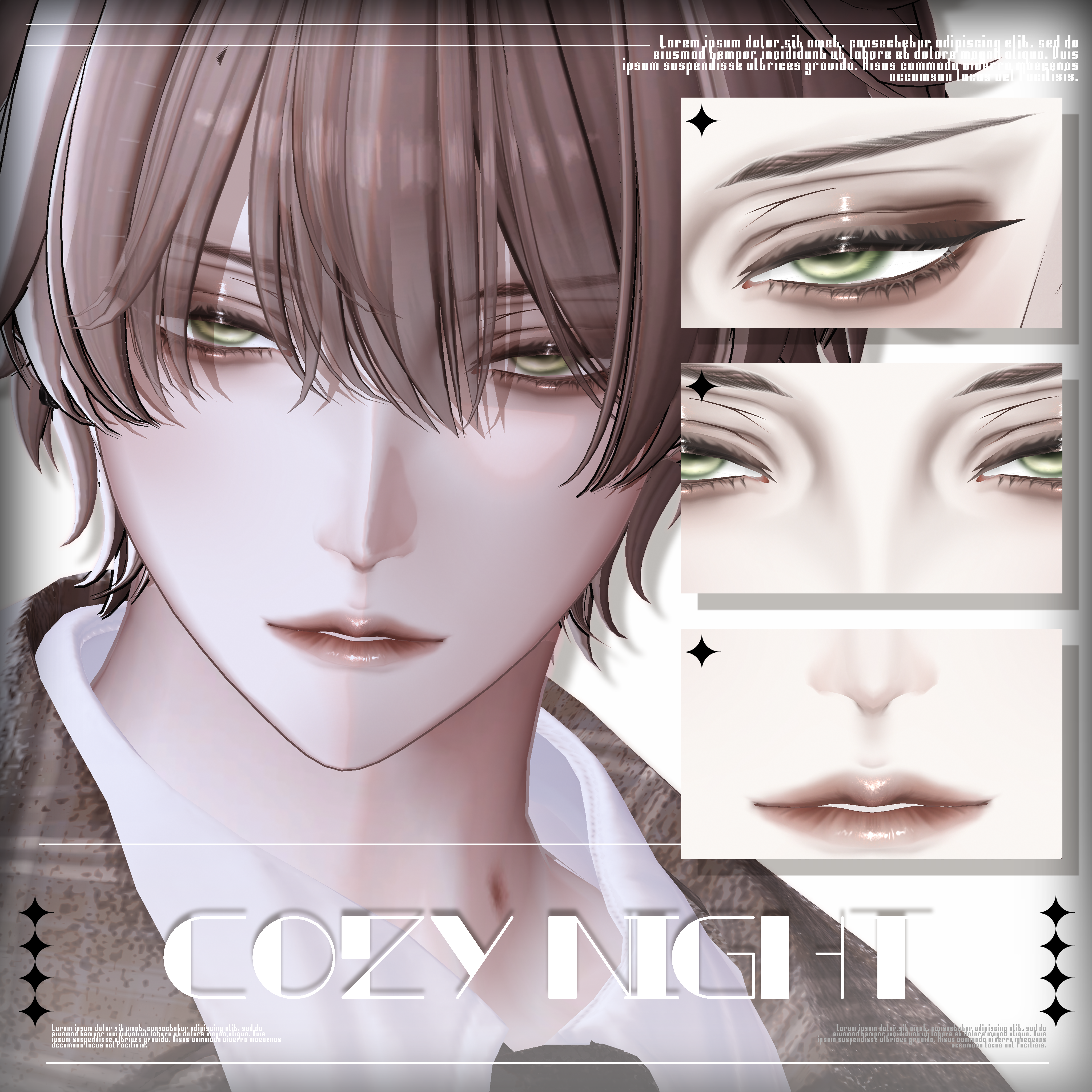 獏/𝐁𝐚𝐤𝐮 】 𝟑 𝐌𝐀𝐊𝐄 𝐔𝐏 𝐒𝐄𝐓 𝐏𝐀𝐂𝐊 - ふわもん_cotagge - BOOTH