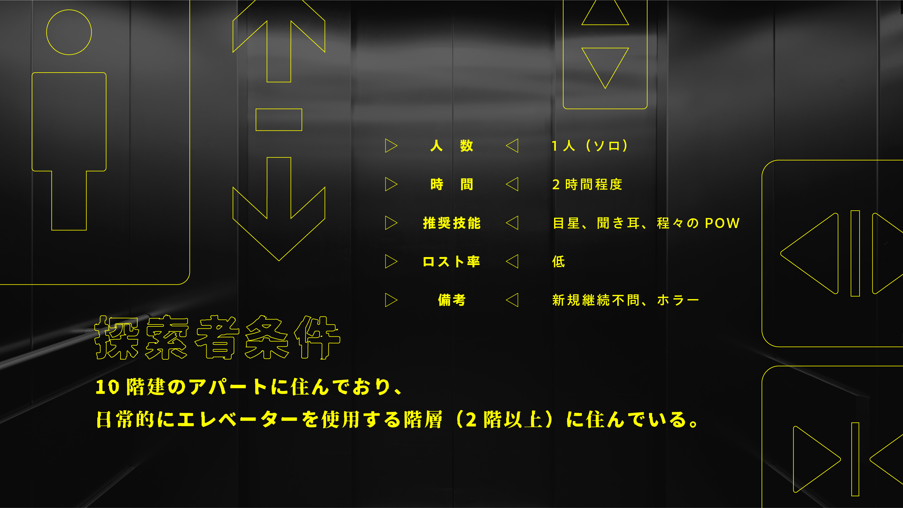 【CoC6th】In the elevator SPLL:E109562 - Alpha - BOOTH