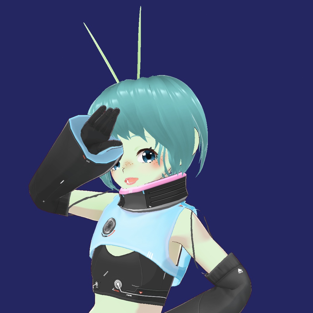 VRoid - Alien Model / Custom Hair & Skin Details - Turnip Town Friends ...