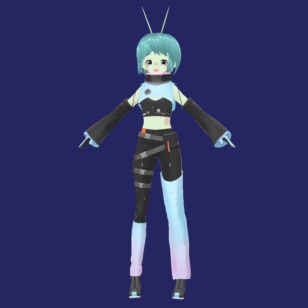 VRoid - Alien Model / Custom Hair & Skin Details - Turnip Town Friends ...