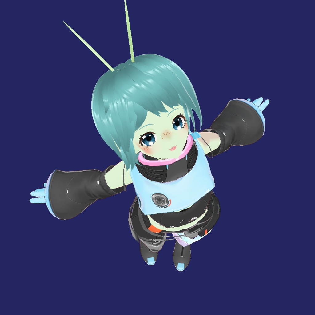 VRoid - Alien Model / Custom Hair & Skin Details - Turnip Town Friends ...