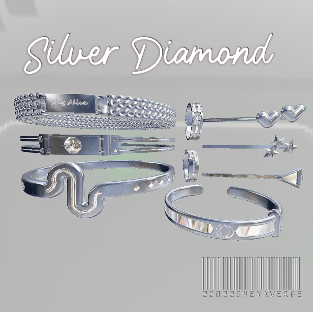 VRChat - NV Accessory Bracelet,Choker,Ring,Hairpin Vol 1 - nexaverge ...