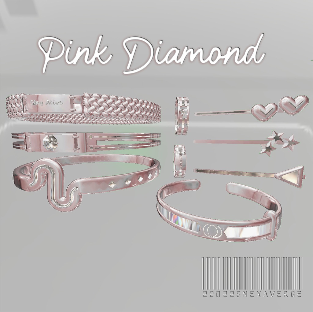 VRChat - NV Accessory Bracelet,Choker,Ring,Hairpin Vol 1 - nexaverge ...