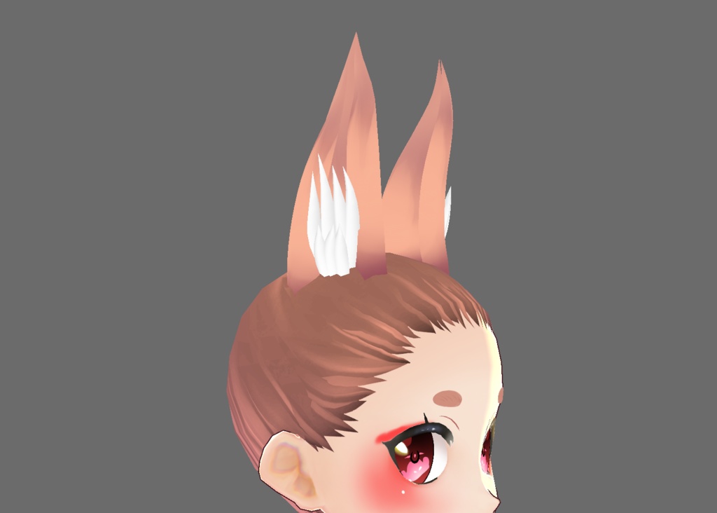 《VRoid》'Fox Ears' Hair Preset ヘアプリセット 'キツネの耳' - murasakimoon - BOOTH