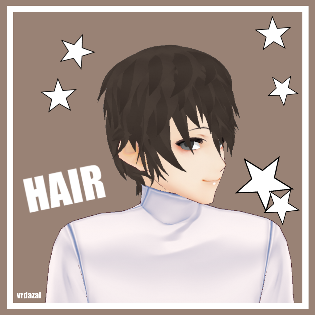 Male VROID Hair Preset / ショート男性ヘアー髪プリセット - vrdazai - BOOTH