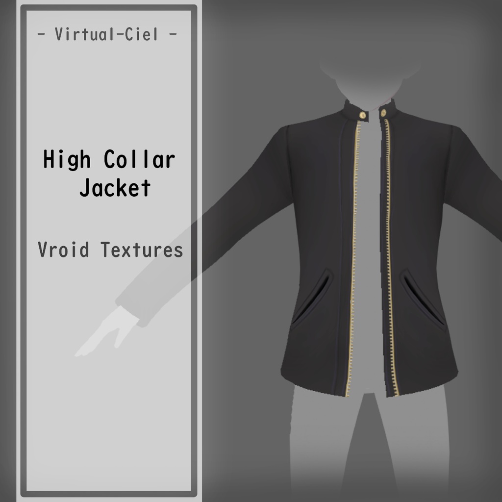 High Collar Jacket [Vroid] - virtual-ciel - BOOTH