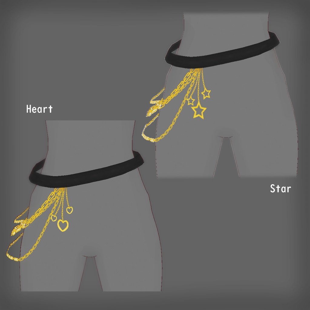 Chain Belt [Vroid] - virtual-ciel - BOOTH