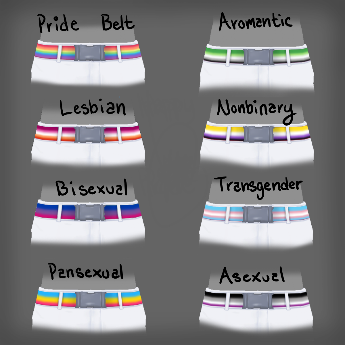 Pride Belts [Vroid] - virtual-ciel - BOOTH