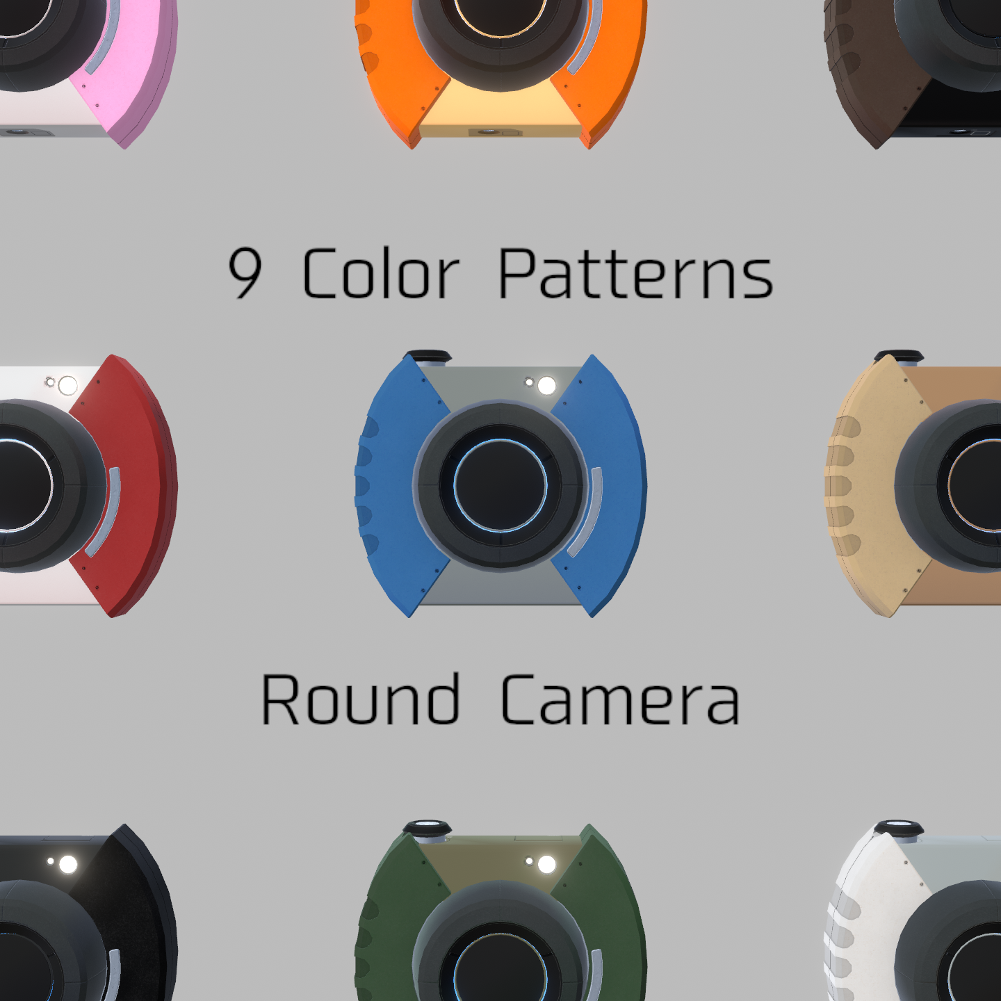 9 Color patterns Round Camera VirturalLens対応 - オーク製材所 - BOOTH