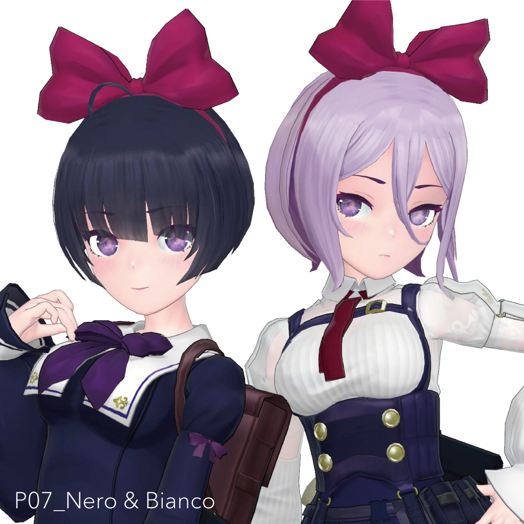 【VRChat】オリジナル3Dモデル P07_Nero & Bianco - Double D Development - BOOTH