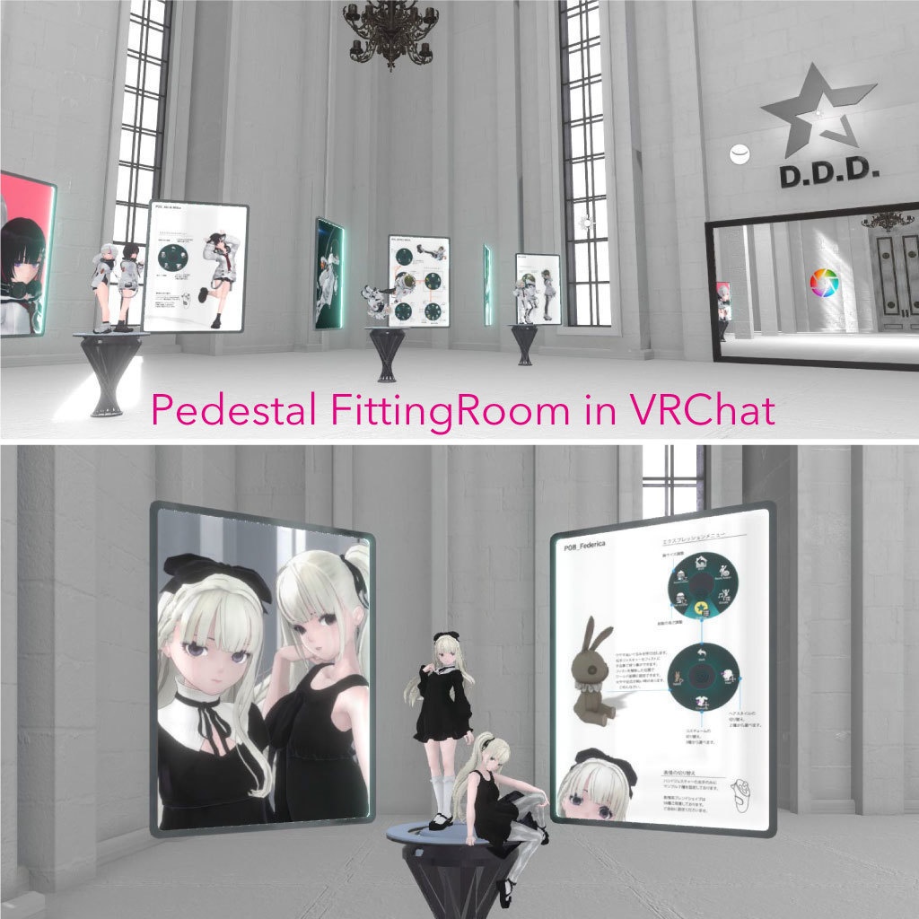 【VRChat】オリジナル3Dモデル P07_Nero & Bianco - Double D Development - BOOTH