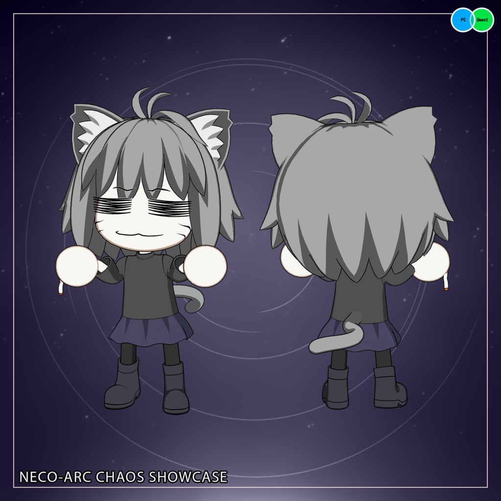 [VRC 3D Avatar] Neco-Arc & Chaos v1.24 - MetaYoutou - BOOTH