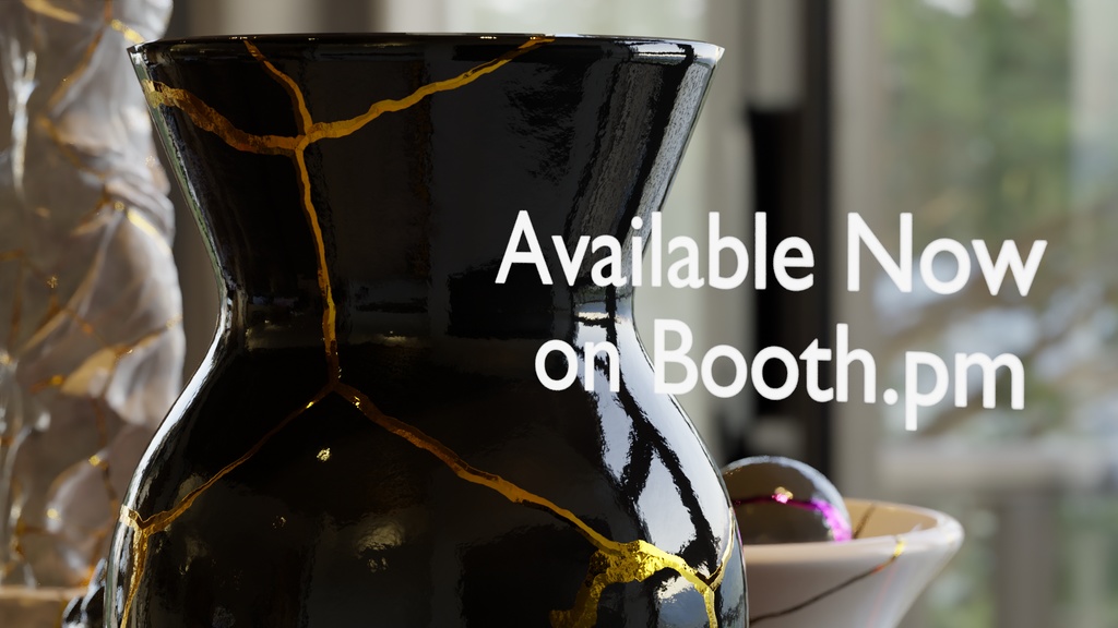 Kintsugi Simple - Blender Procedural Shader - ShaggyMummy - BOOTH